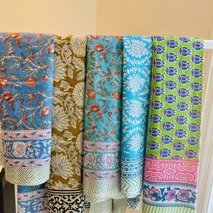 Swim | Brand New Pack Of 5 Cotton Sarong Block Print Sarong Pareo ...